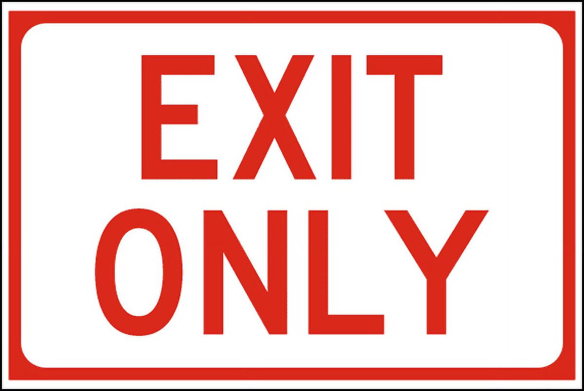 Vinyl Stickers - Exit Only Sign - Safety and Warning Warehouse Signs ...