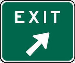 Vinyl Stickers - Exit Sign, Right - Safety and Warning Warehouse Signs ...
