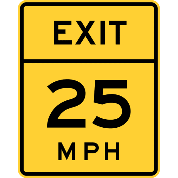 Vinyl Stickers - Exit Speed Advisory - Safety and Warning Warehouse ...