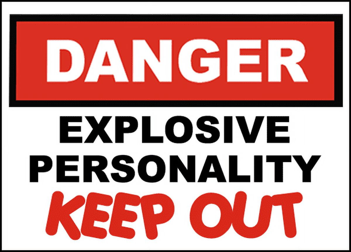 Vinyl Stickers - Explosive Personality Keep Out Sign - Safety and ...