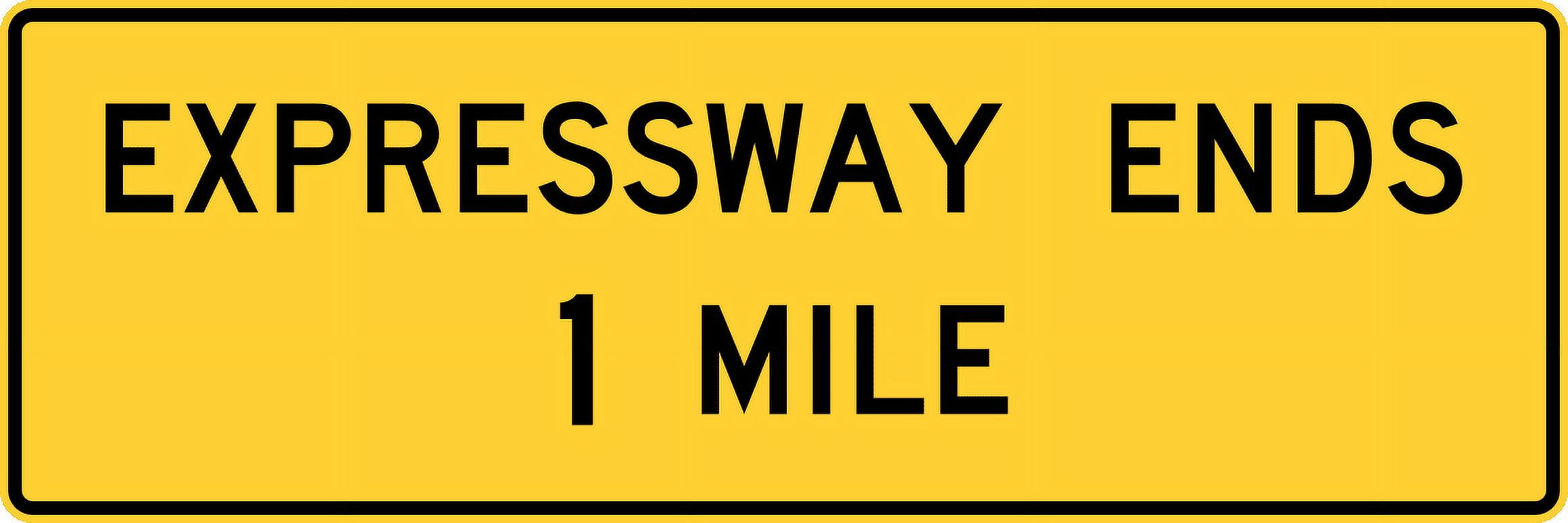 Vinyl Stickers - Expressway Ends, 1 Mile - Safety and Warning Warehouse ...