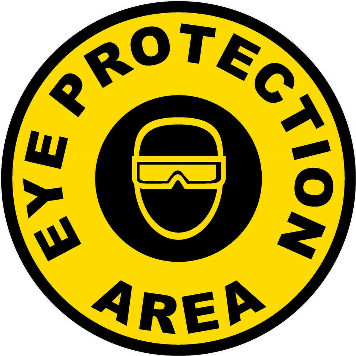 Vinyl Stickers - Eye Protection Area Floor Sign - Safety and Warning ...