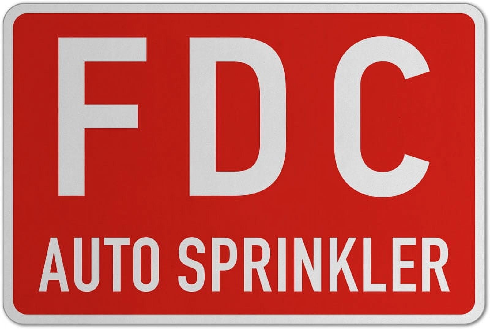 Vinyl Stickers - FDC Auto Sprinkler Sign L8 - Safety and Warning ...