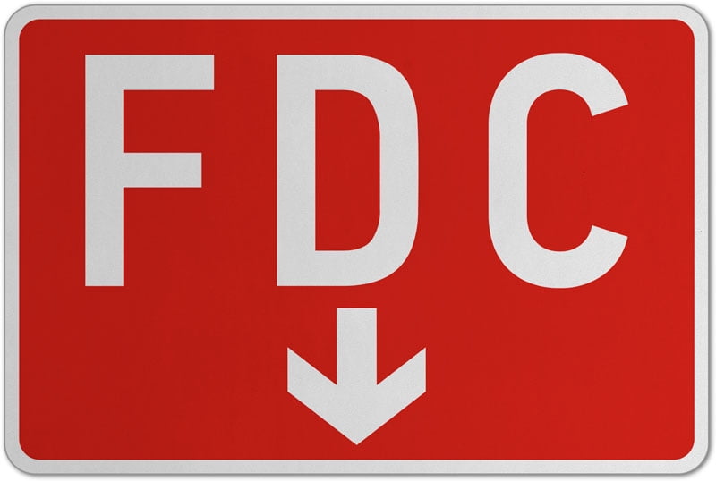 Vinyl Stickers - FDC (Down Arrow) Sign L1 - Safety and Warning ...