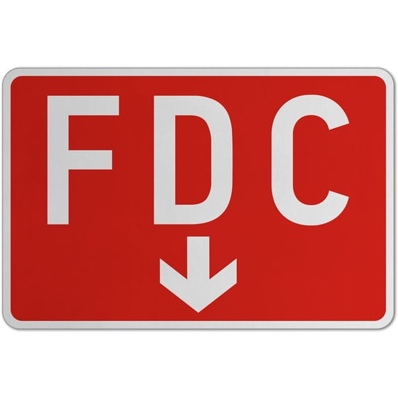 Vinyl Stickers - FDC (Down Arrow) Sign L1 - Safety and Warning ...