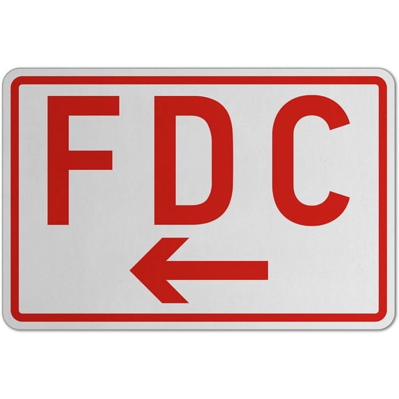 Vinyl Stickers - FDC (Left Arrow) Sign L4 - Safety and Warning ...