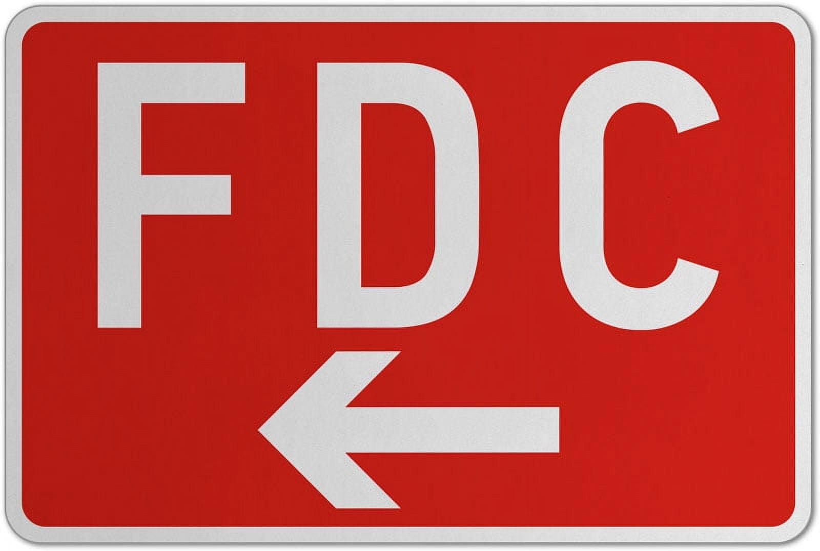 Vinyl Stickers - FDC (Left Arrow) Sign - Safety and Warning Warehouse ...