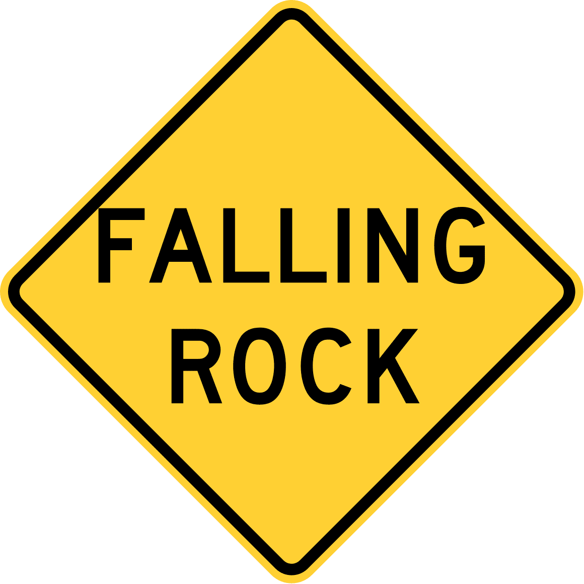 Vinyl Stickers - Falling Rock, Colorado, North Carolina - Safety and ...
