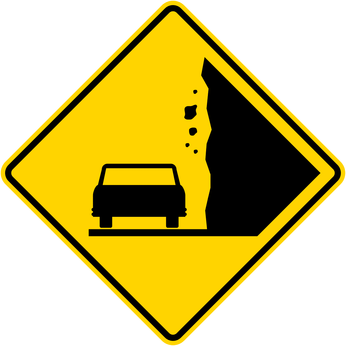 Vinyl Stickers - Falling Rocks, California and Vermont - Safety and ...