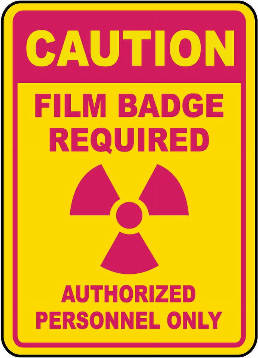 Vinyl Stickers - Film Badge Required Authorized Only Sign - Safety and ...
