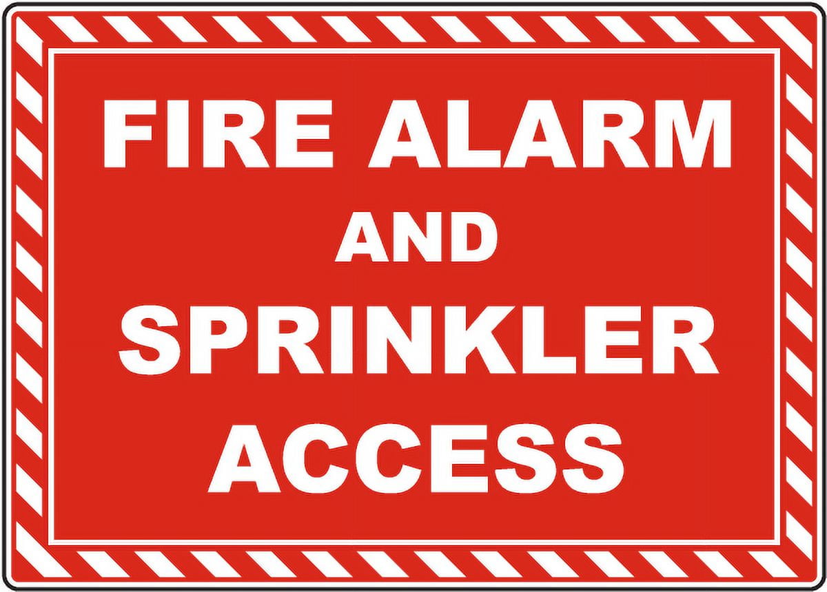 Vinyl Stickers - Fire Alarm and Sprinkler Access Sign - Safety and ...