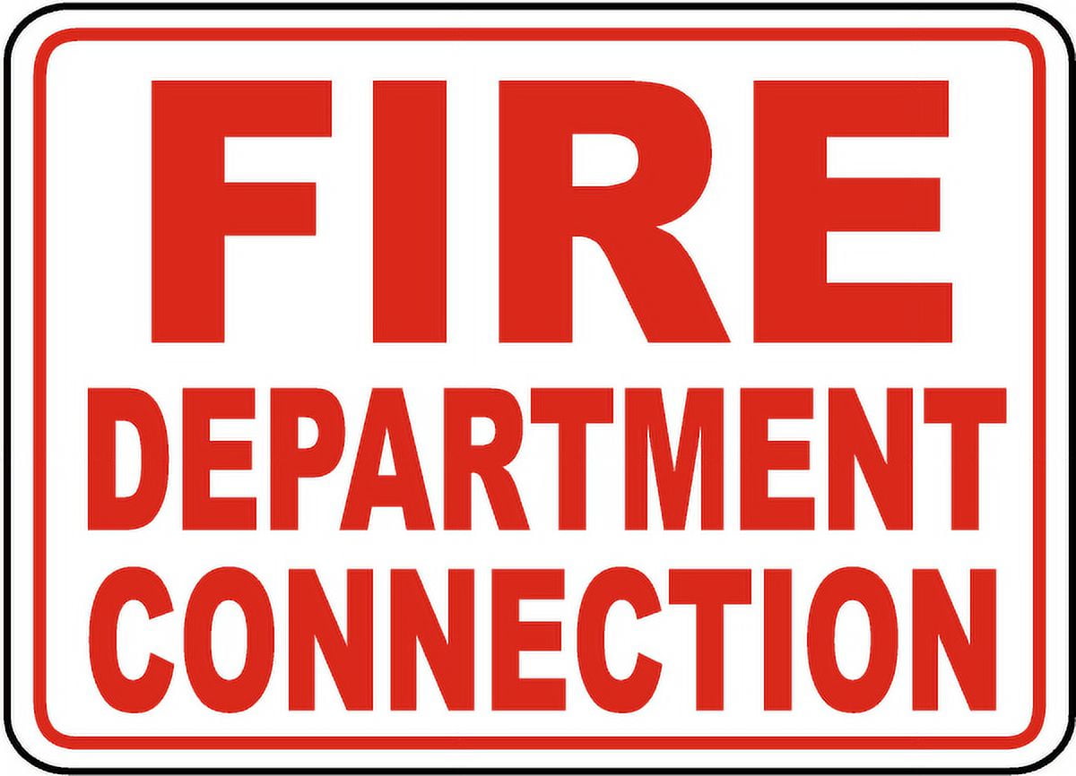Vinyl Stickers - Fire Department Connection Sign 2 - Safety and Warning ...