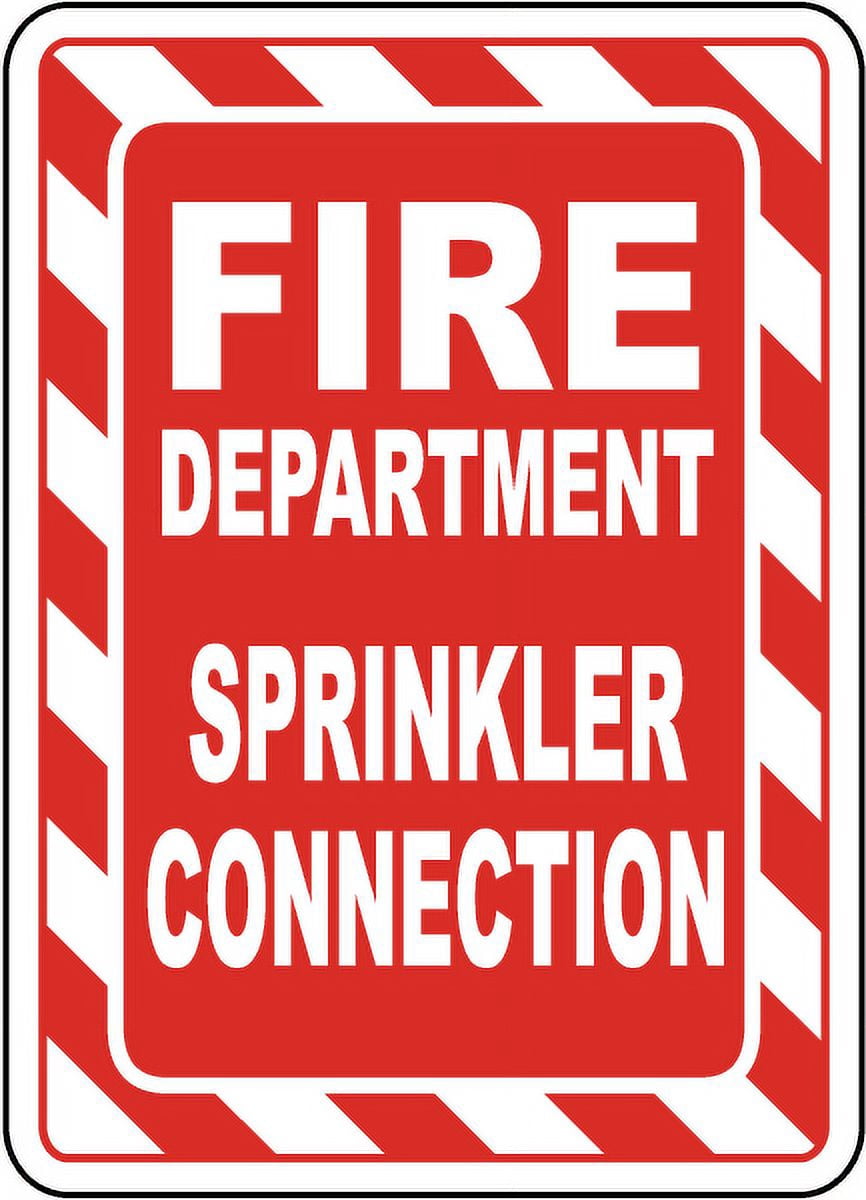 Vinyl Stickers - Fire Department Sprinkler Connection Sign 3 - Safety ...