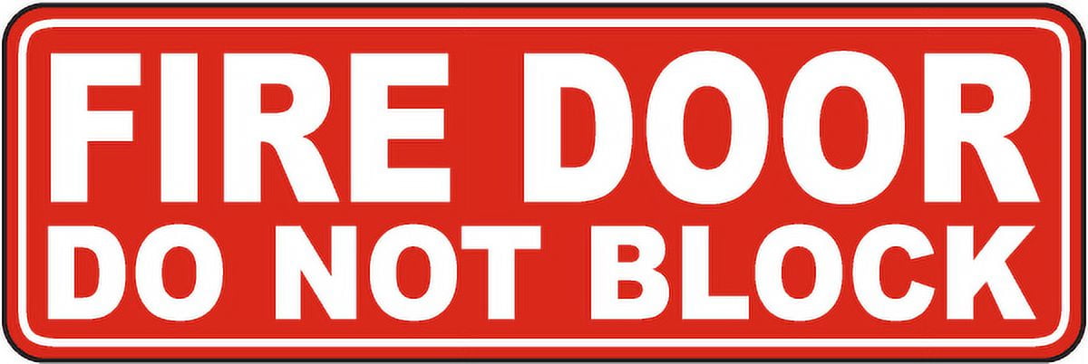 Vinyl Stickers - Fire Door Do Not Block Sign M9 - Safety and Warning ...