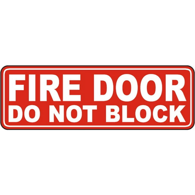 Vinyl Stickers - Fire Door Do Not Block Sign M9 - Safety and Warning ...