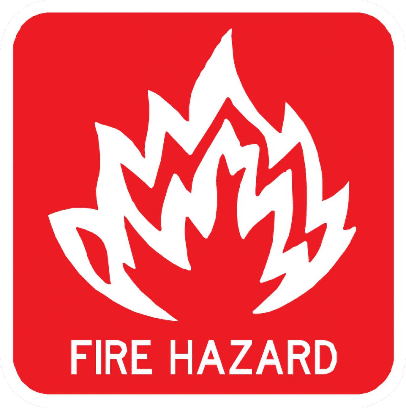 Vinyl Stickers - Fire Hazard Sign - Safety and Warning Warehouse Signs ...