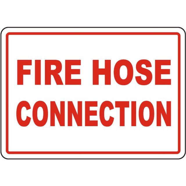 Vinyl Stickers - Fire Hose Connection Sign - Safety and Warning ...
