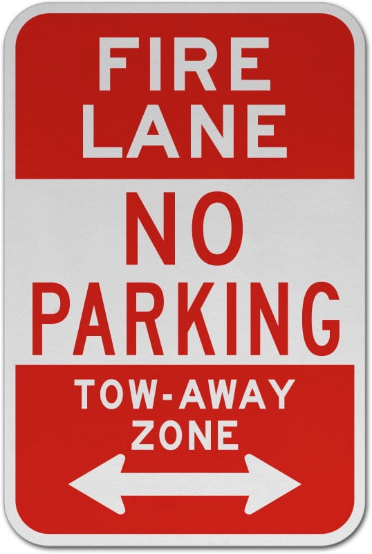 Vinyl Stickers - Fire Lane No Parking Tow Away Zone Sign 2 - Safety and ...