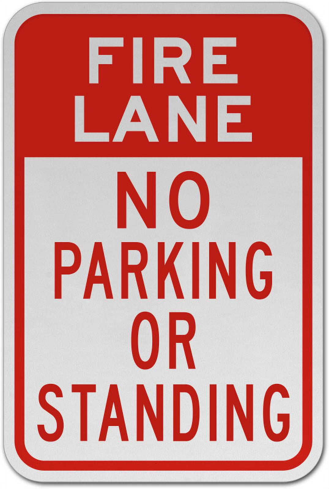 Vinyl Stickers - Fire Lane No Parking or Standing Sign N7 - Safety and ...