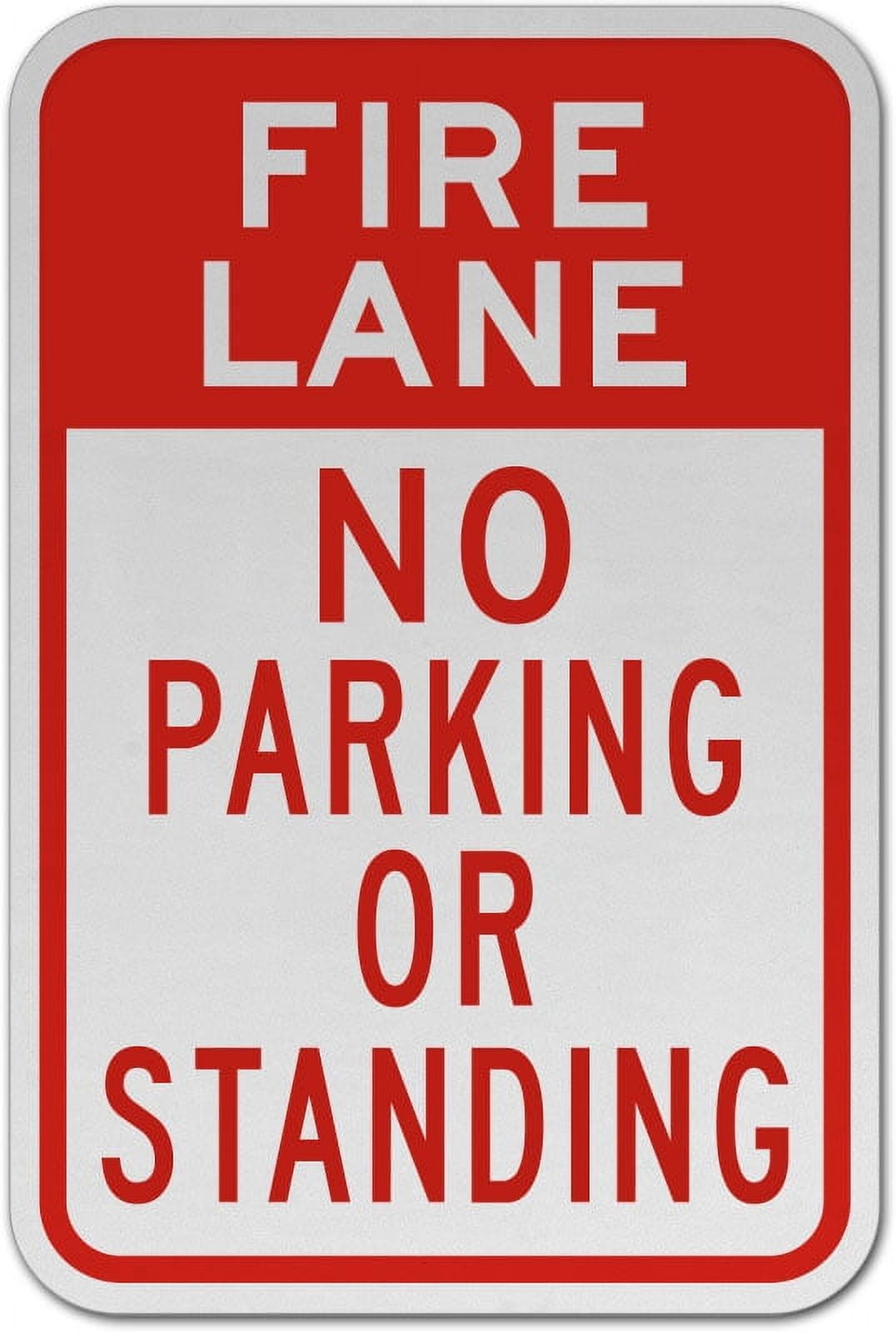 Vinyl Stickers - Fire Lane No Parking or Standing Sign N8 - Safety and ...