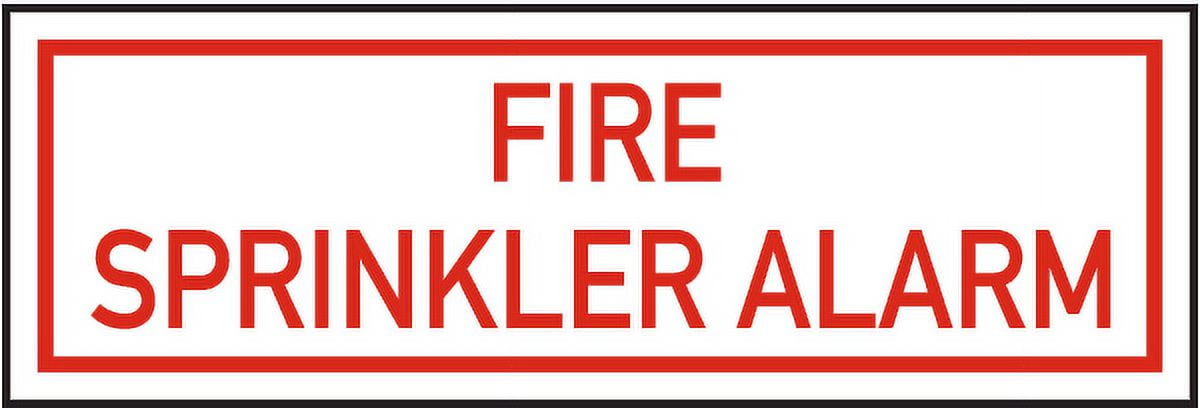 Vinyl Stickers - Fire Sprinkler Alarm Sign - Safety and Warning ...