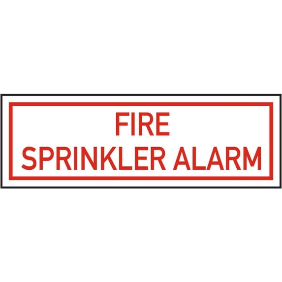 Vinyl Stickers - Fire Sprinkler Alarm Sign - Safety and Warning ...