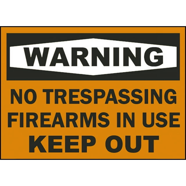 Vinyl Stickers - Firearms in Use Keep Out Sign - Safety and Warning ...