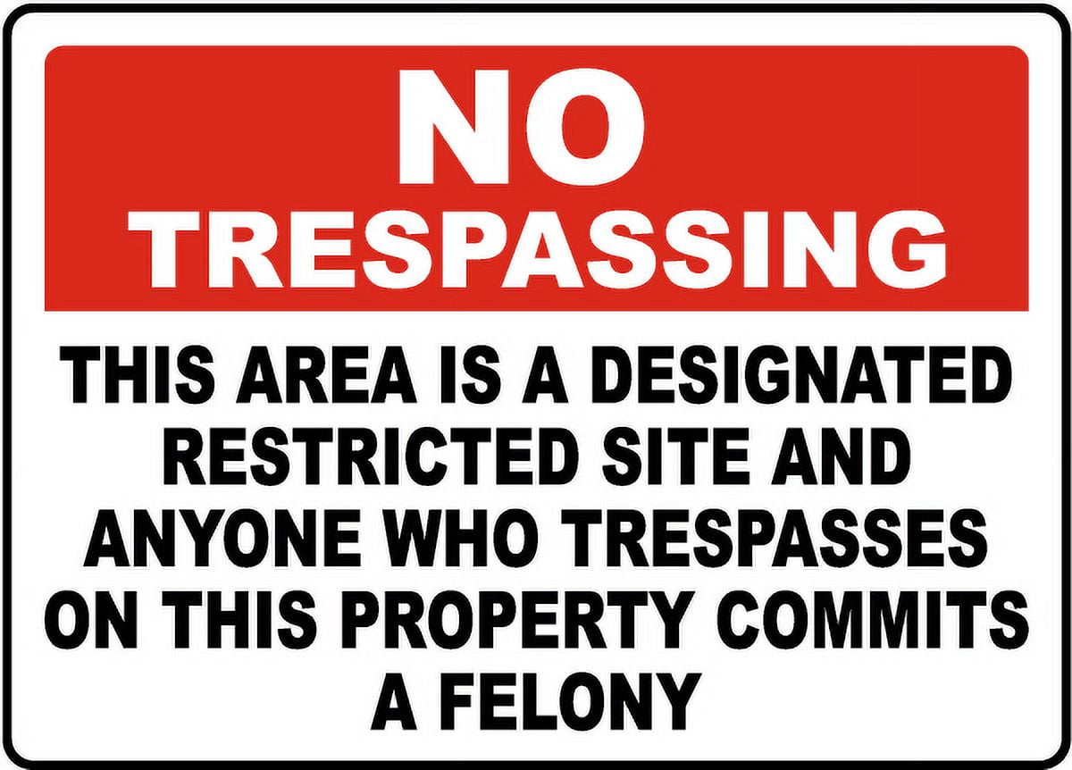 Vinyl Stickers - Florida Domestic Violence Center No Trespassing Sign ...