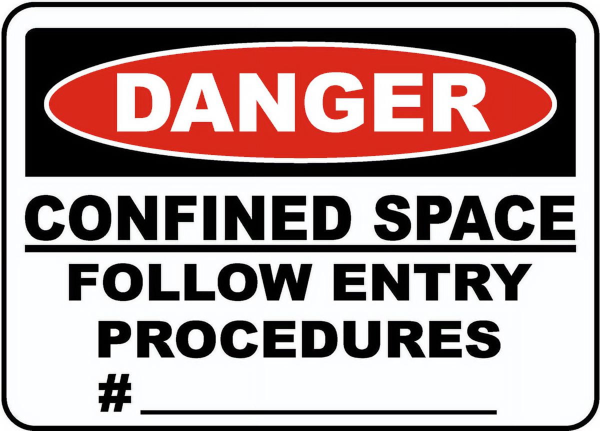 Vinyl Stickers - Follow Entry Procedures # Sign - Safety and Warning ...