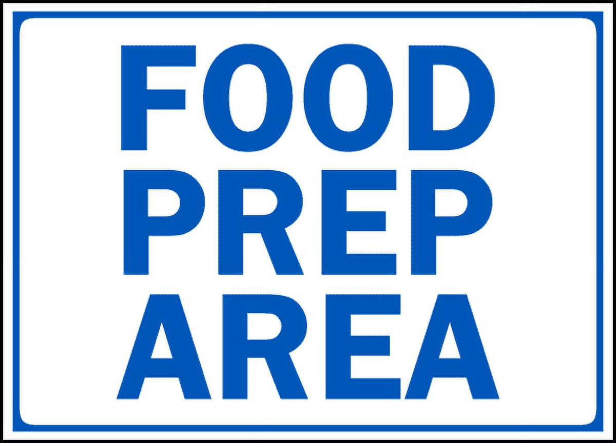 Vinyl Stickers - Food Prep Area Sign - Safety and Warning Warehouse ...