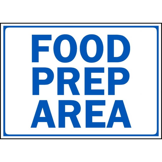 Vinyl Stickers - Food Prep Area Sign - Safety and Warning Warehouse ...