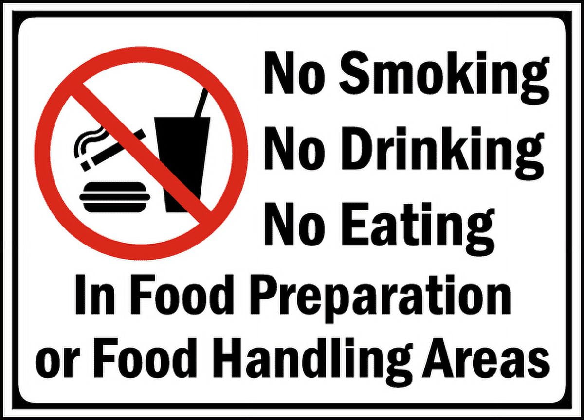 Vinyl Stickers - Food Preparation Handling Areas Sign - Safety and ...