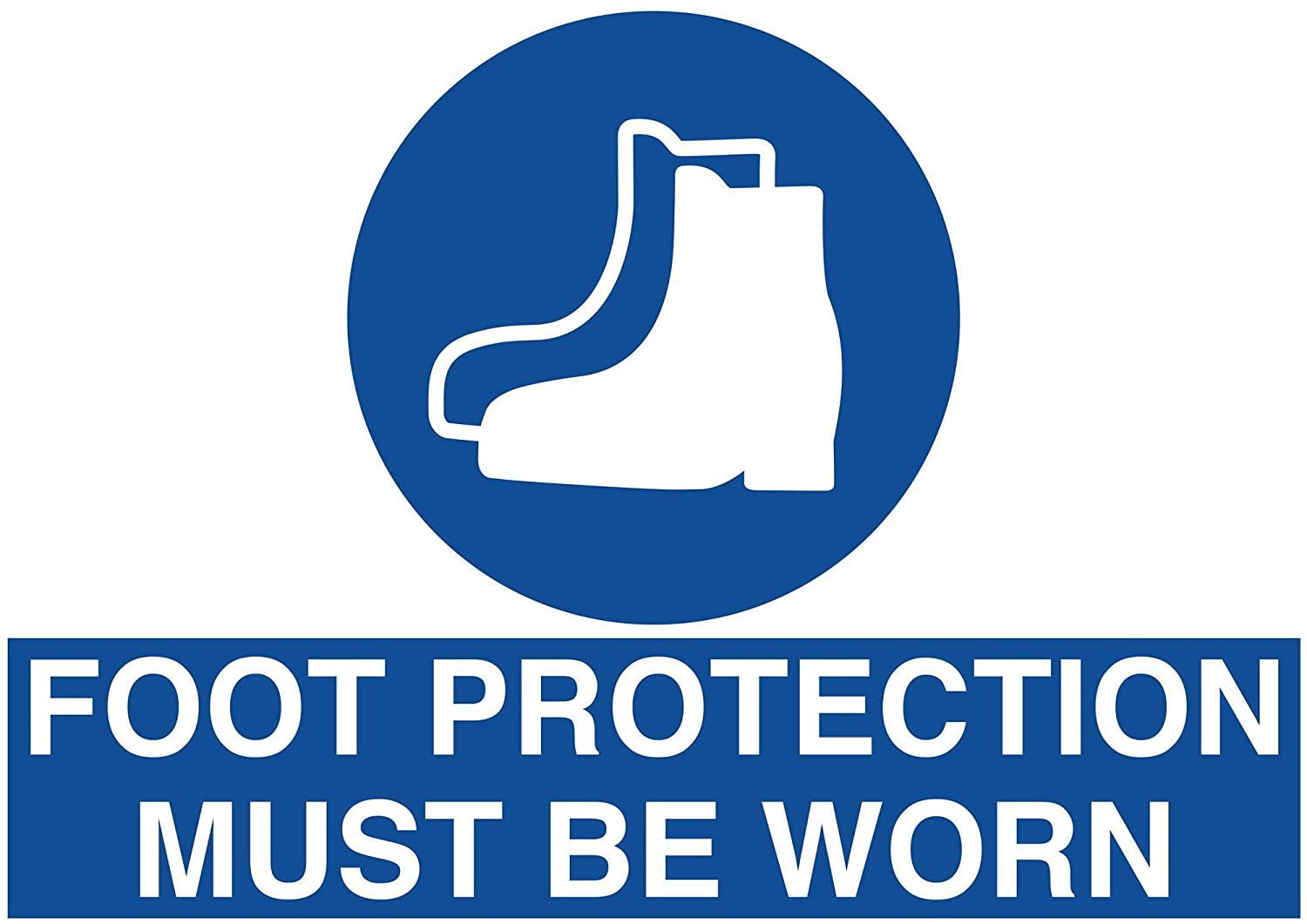 Vinyl Stickers - Foot Protection Sign - Safety and Warning Warehouse ...
