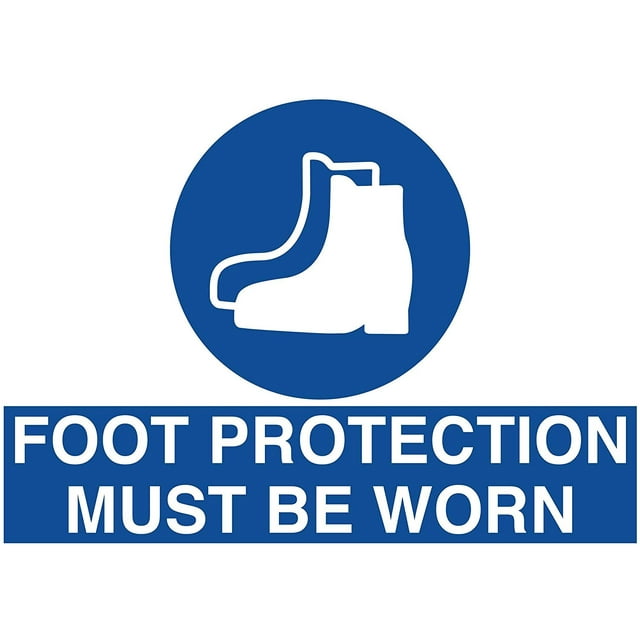 Vinyl Stickers - Foot Protection Sign - Safety and Warning Warehouse ...