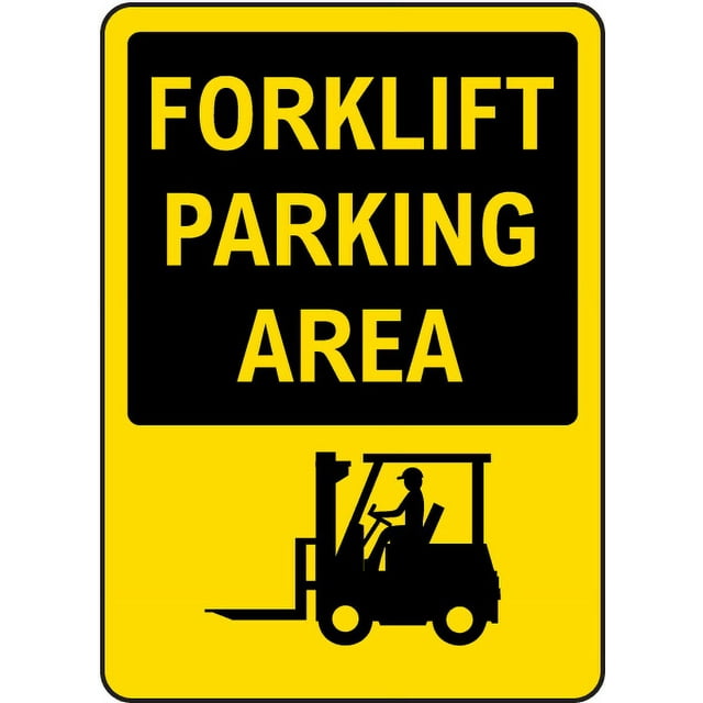 Vinyl Stickers - Forklift Parking Area Sign - Safety and Warning ...