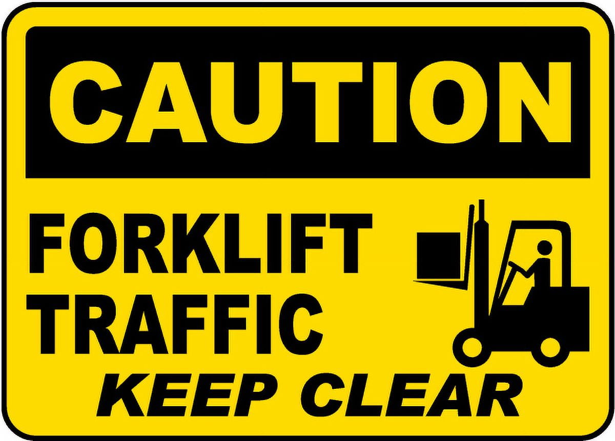 Vinyl Stickers - Forklift Traffic Keep Clear Sign - Safety and Warning ...
