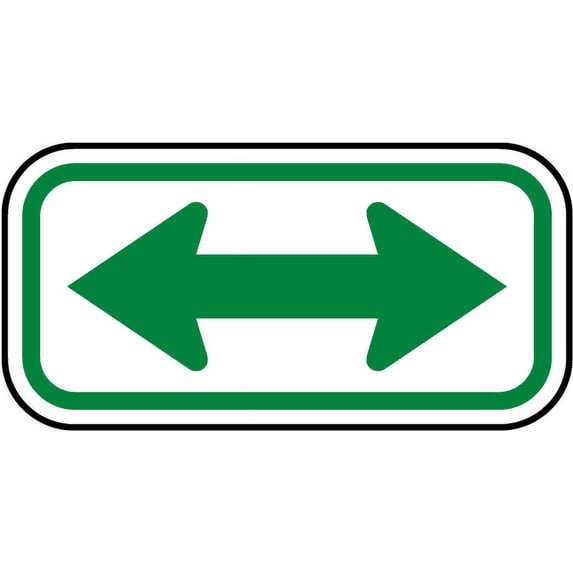 Vinyl Stickers - Green Double Arrow Sign R7 - Safety and Warning ...