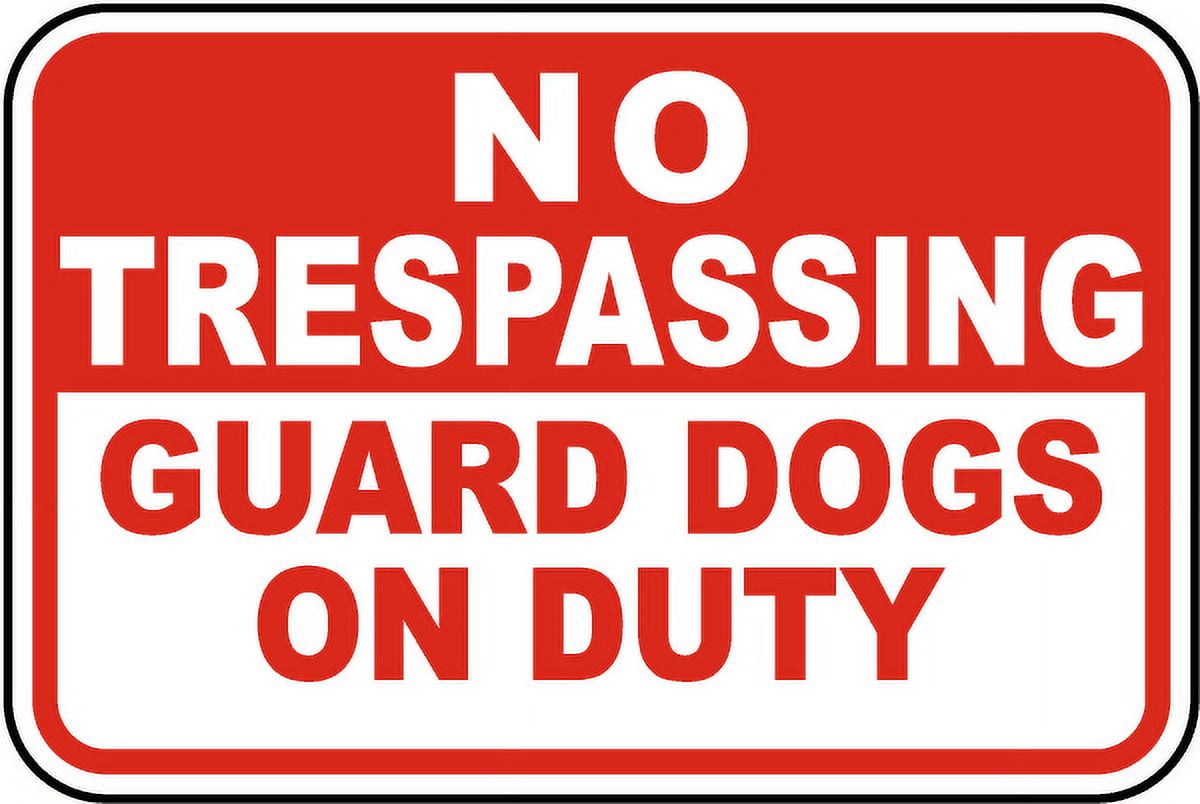Vinyl Stickers - Guard Dogs on Duty Sign S2 - Safety and Warning ...