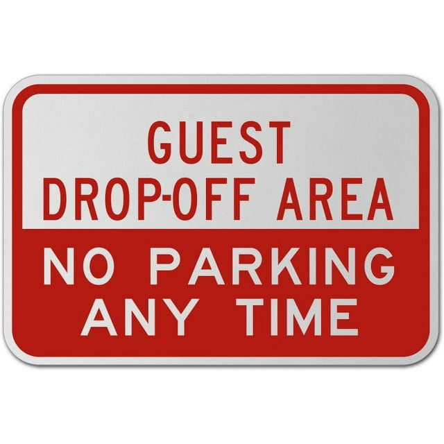 Vinyl Stickers - Guest Drop-Off Area No Parking Sign S4 - Safety and ...