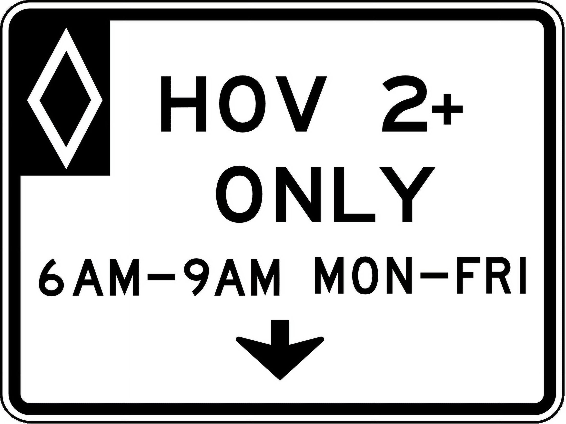 Vinyl Stickers - HOV(Overhead) - Safety and Warning Warehouse Signs ...