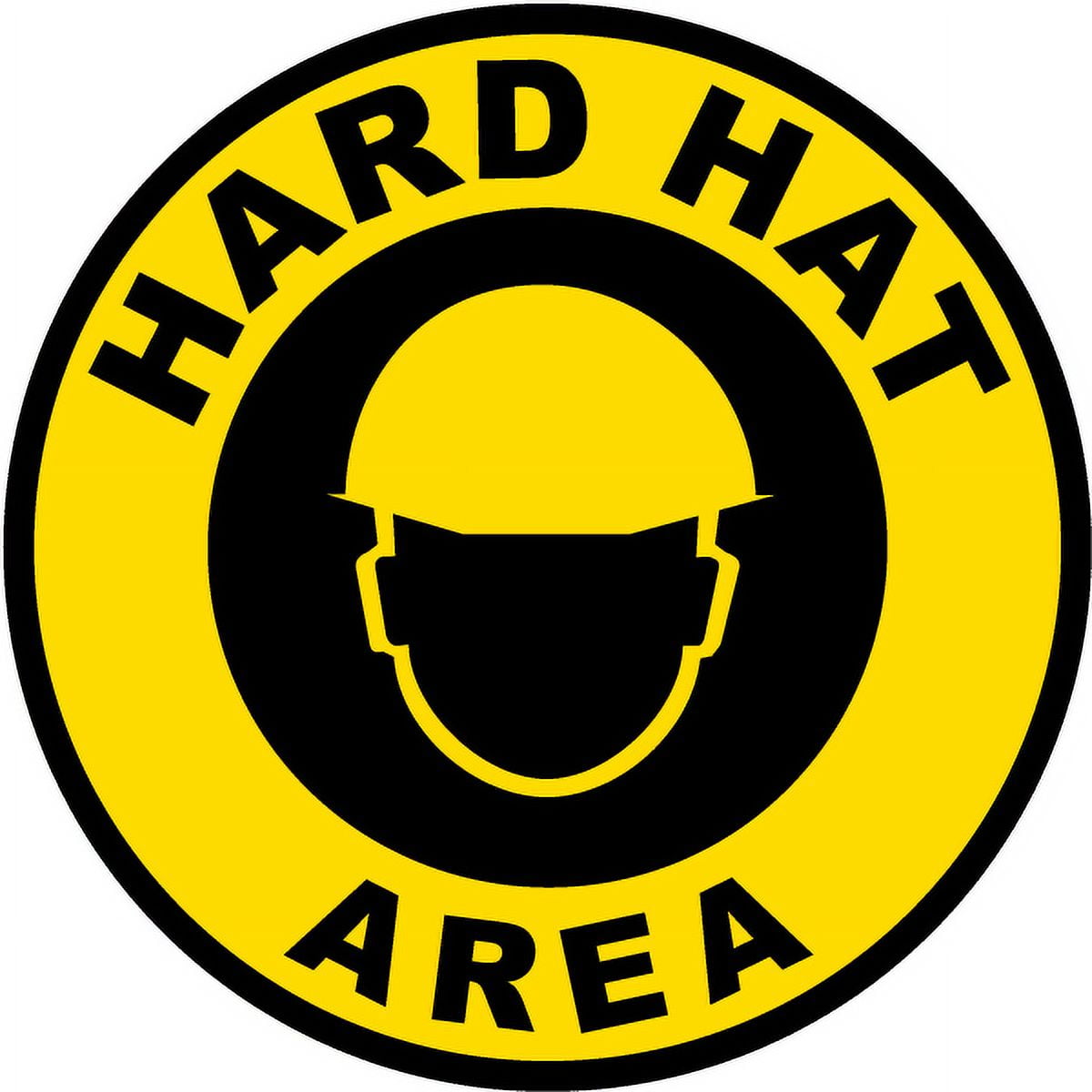 Vinyl Stickers - Hard Hat Area Floor Sign T8 - Safety and Warning ...