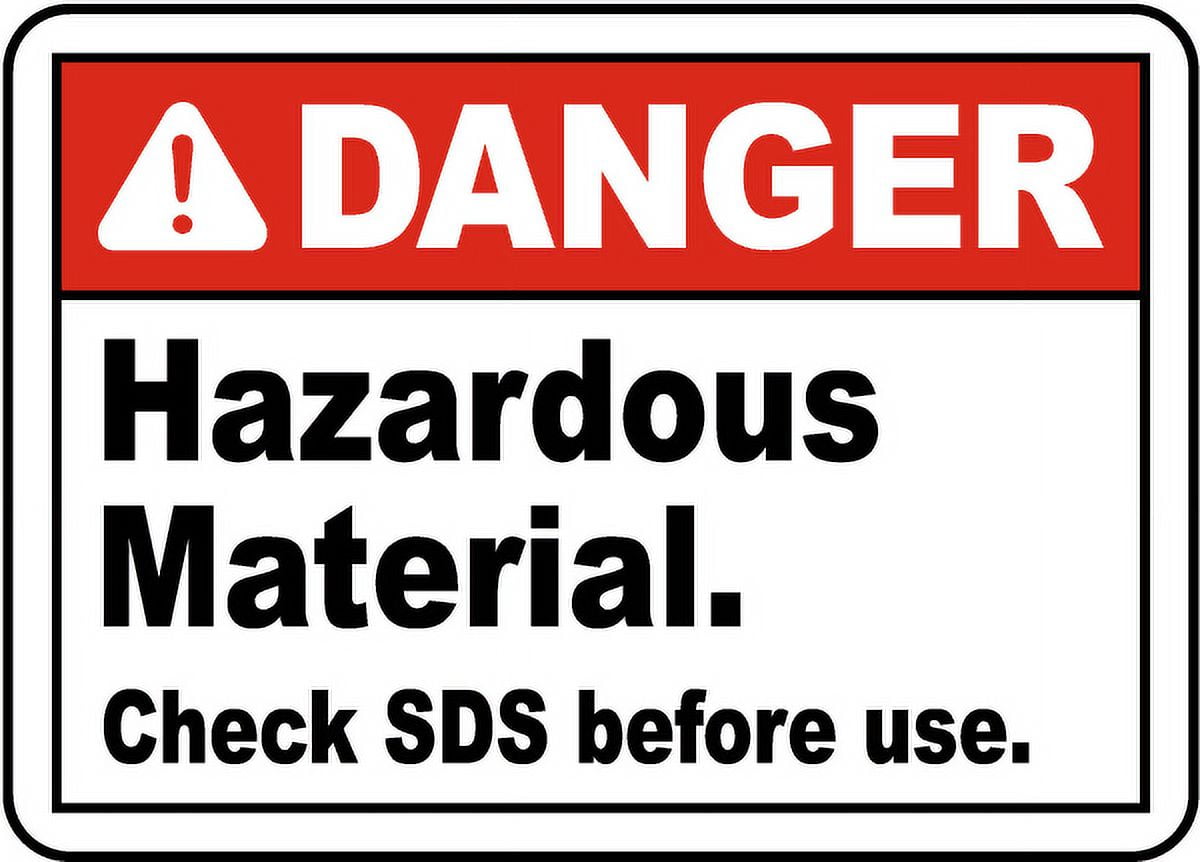 Vinyl Stickers - Hazardous Material Check SDS Sign - Safety and Warning ...