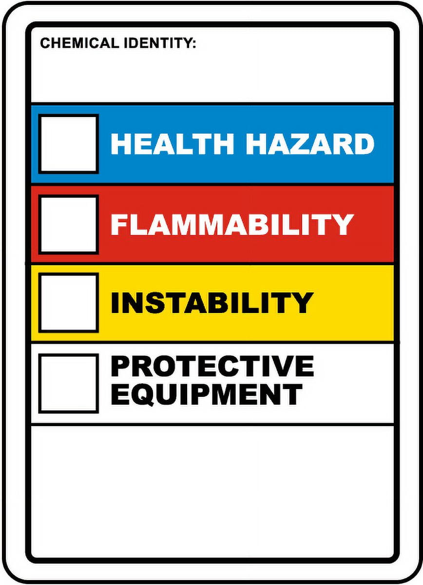 Vinyl Stickers - Hazardous Material ID Sign/Label - Safety and Warning ...