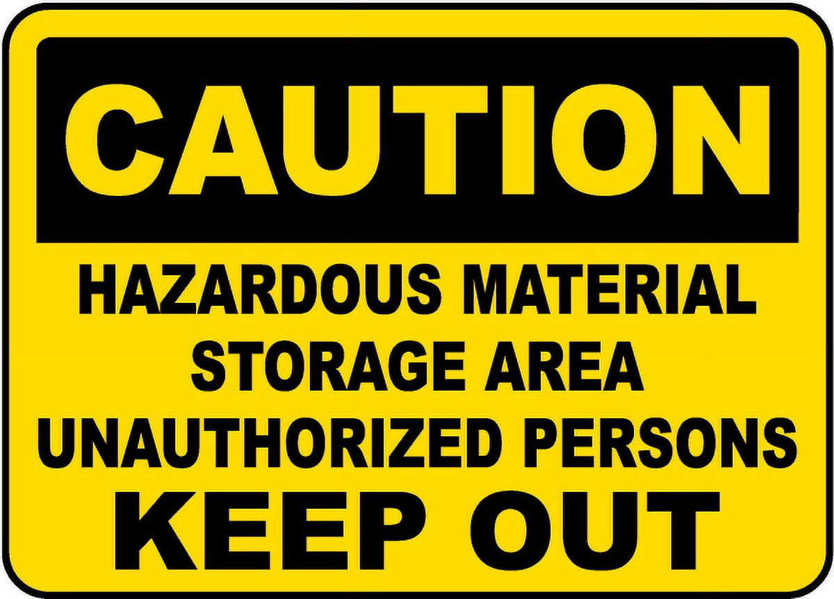 Vinyl Stickers - Hazardous Material Storage Area Sign V4 - Safety and ...