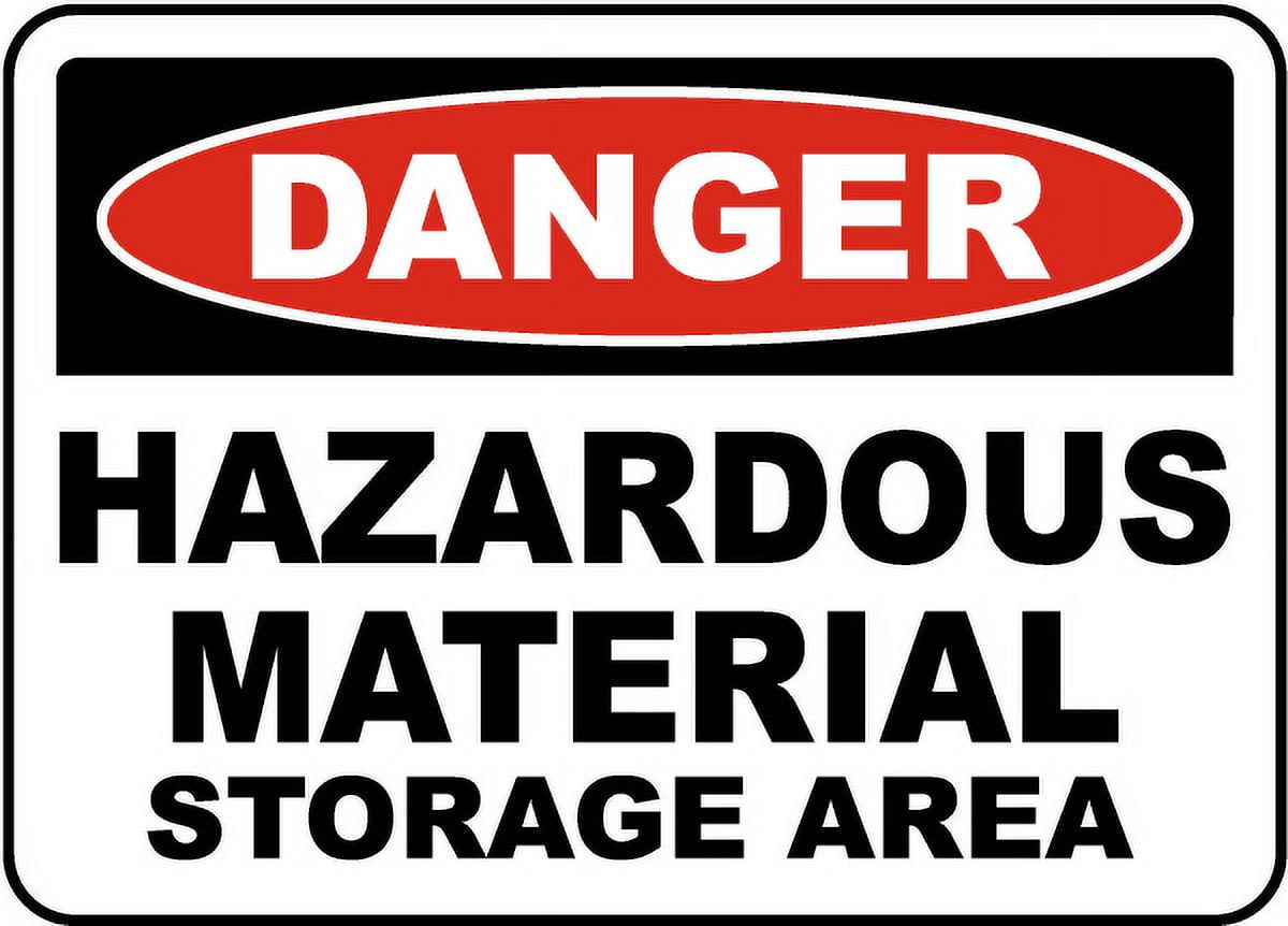 Vinyl Stickers - Hazardous Material Storage Area Sign V5 - Safety and ...