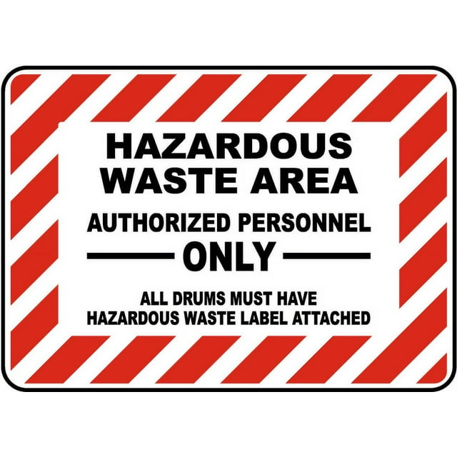Vinyl Stickers - Hazardous Waste Area Sign - Safety and Warning ...