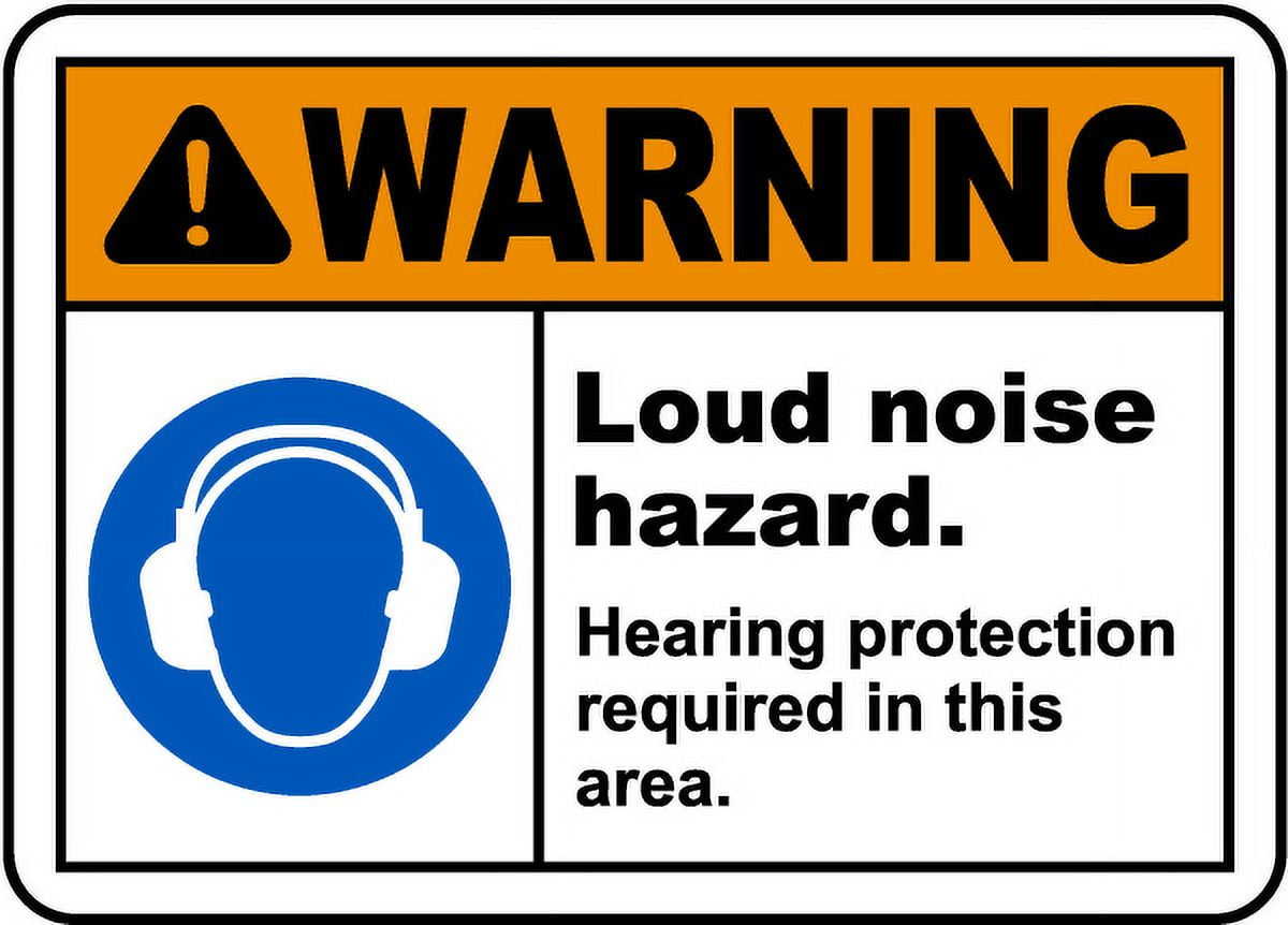 Vinyl Stickers - Hearing Protection Required Sign 3 - Safety and ...