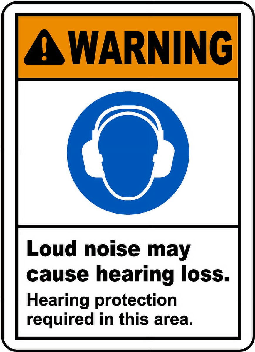 Vinyl Stickers - Hearing Protection Required Sign 9 - Safety and ...