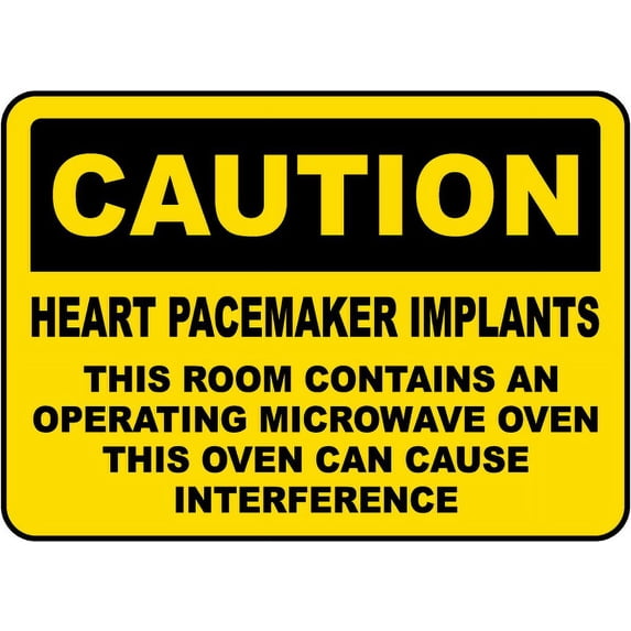 Vinyl Stickers - Heart Pacemaker Implants Sign - Safety and Warning ...