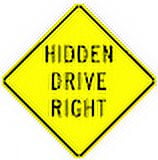 Vinyl Stickers - Hidden Drive Right (Vermont) - Safety and Warning ...